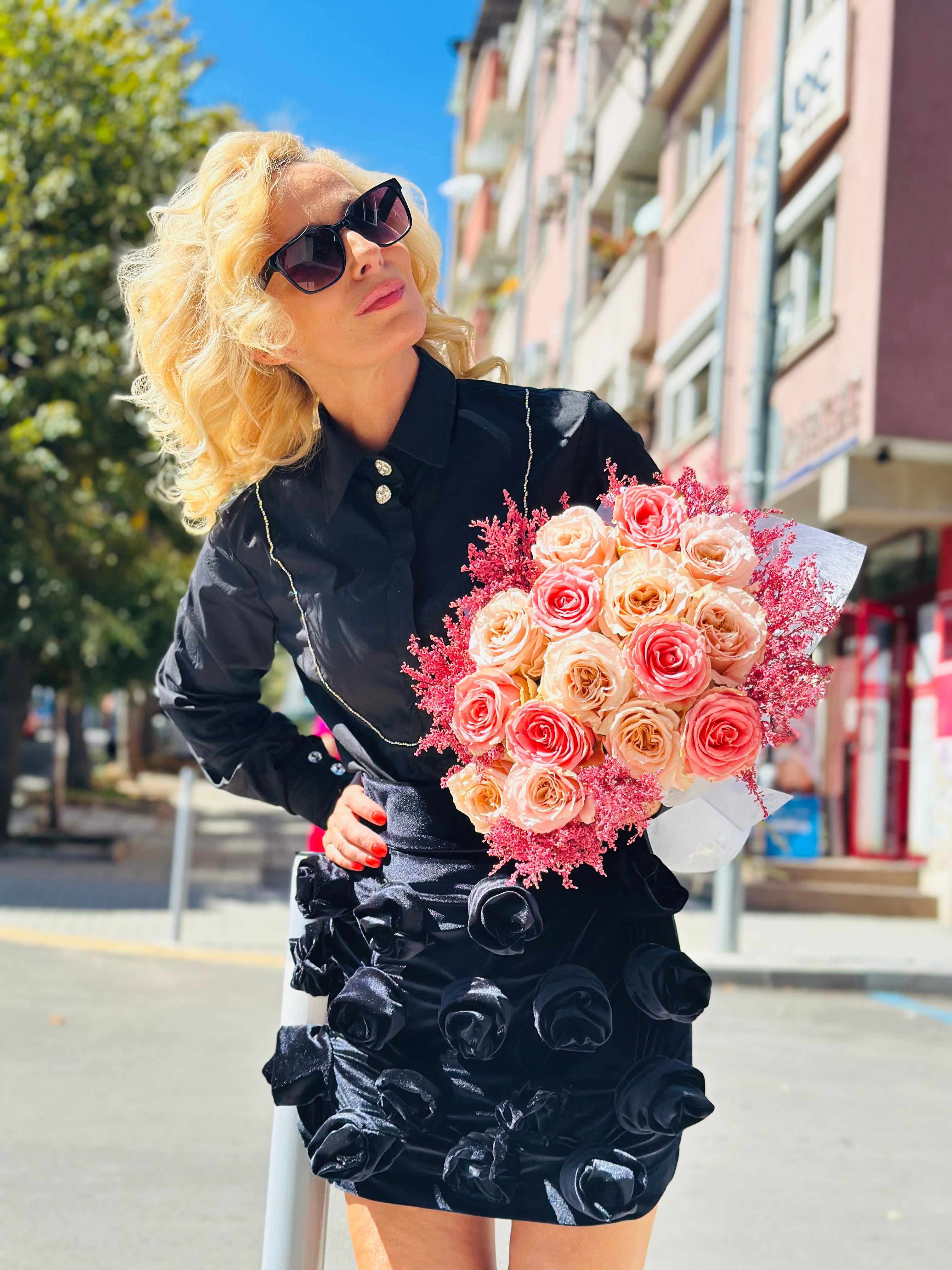 Velvet Rose Skirt Пола – Atelier ЀNGELE by SVETOSLAVA STEFANOVA